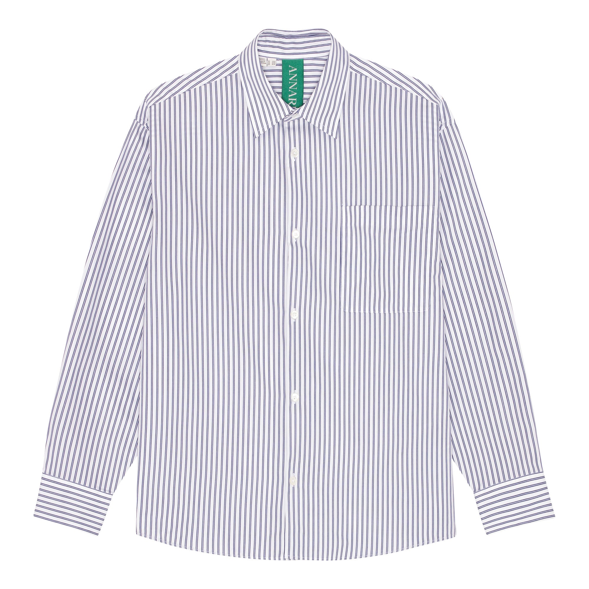 ANNARR Anrvolund Poplin Shirt "Dark Navy / Stripes" 16098899 ...