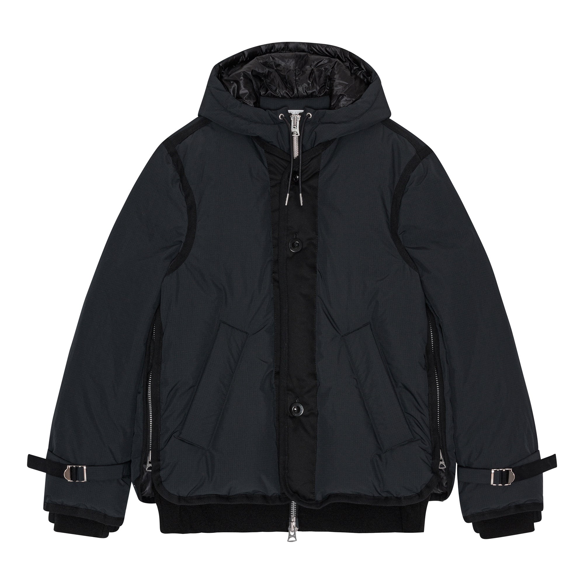sacai Puffer Jacket / Black / 24-03515M – stormfashion.dk