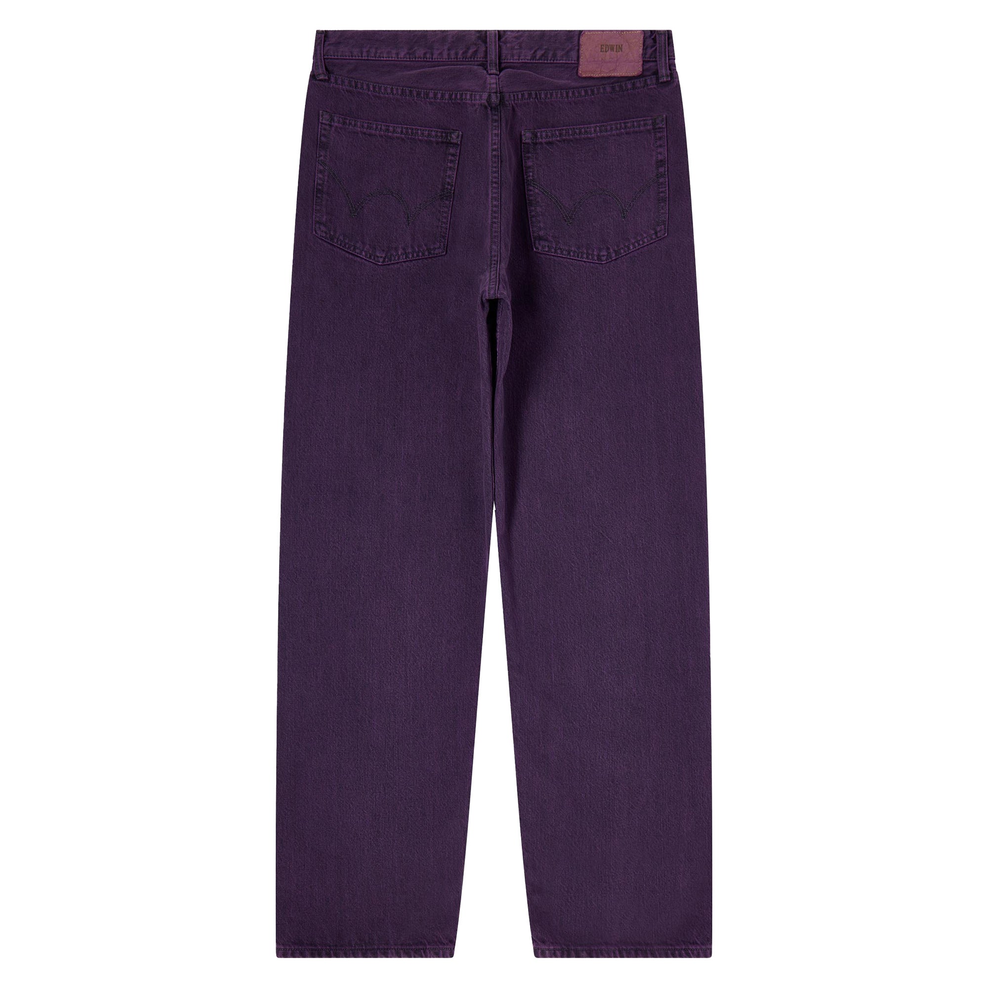 EDWIN Wide Pant I035105_89_5N / Black - purple overdyed – stormfashion.dk