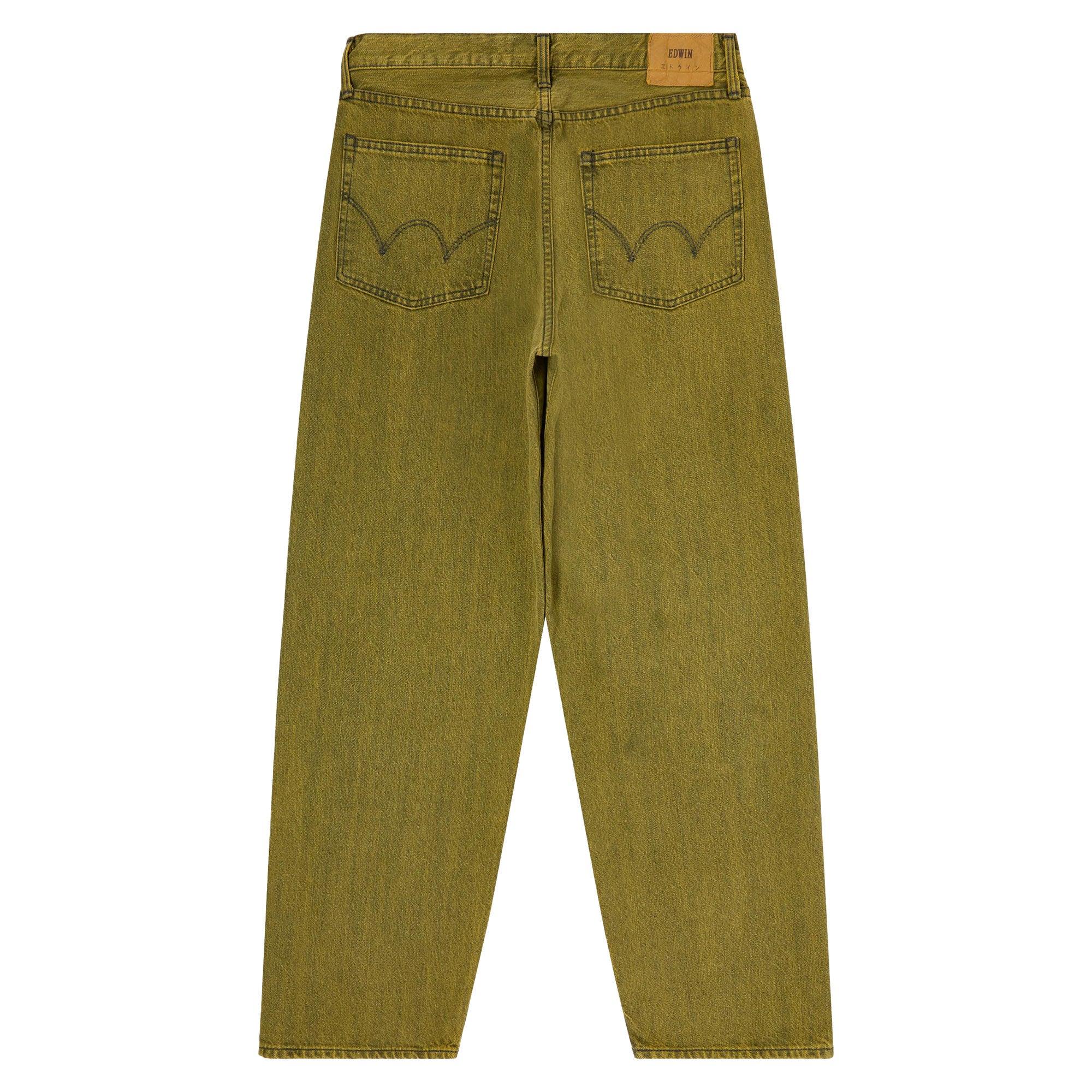 EDWIN Wide Pant I035105_89_5O / Black - yellow overdyed – stormfashion.dk