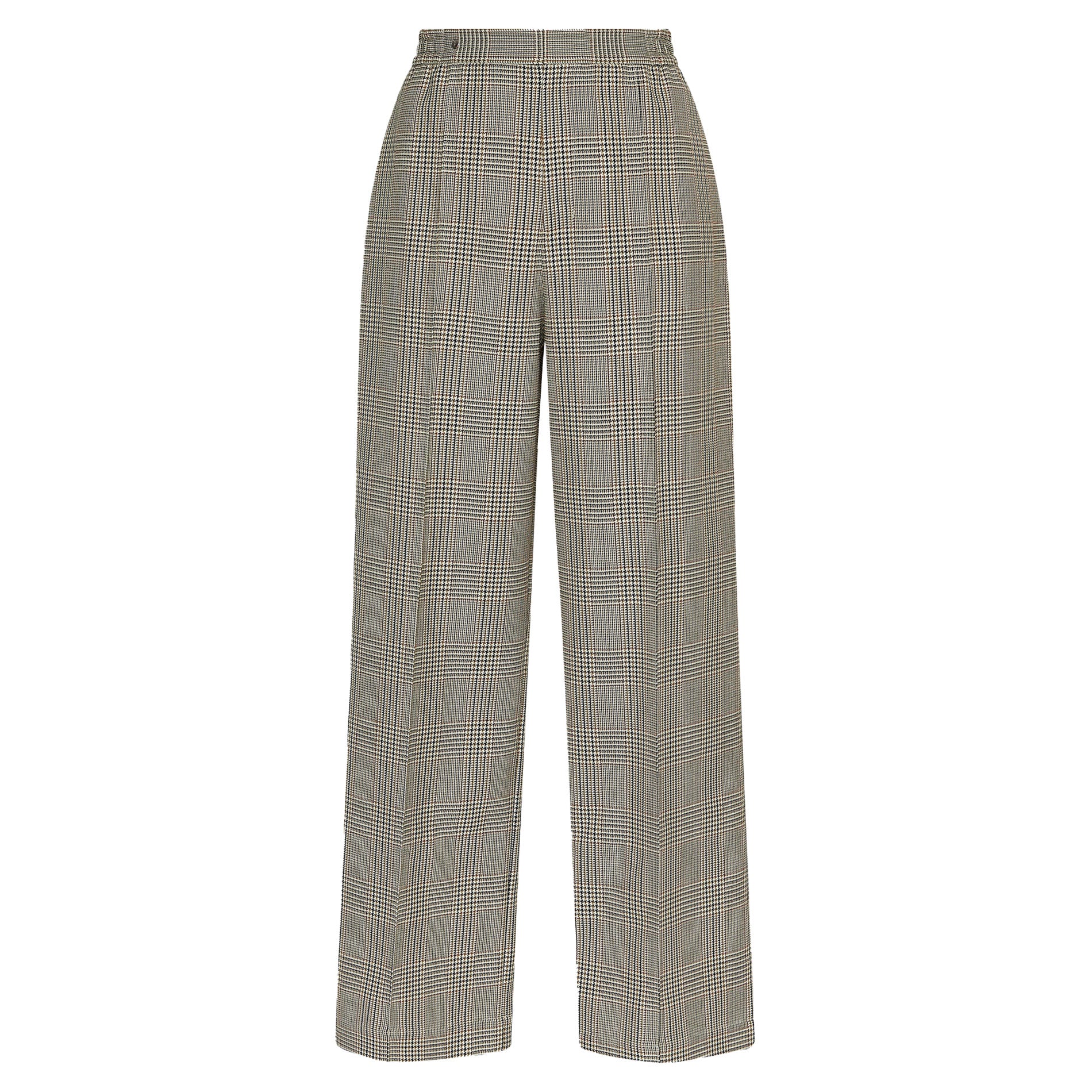 STEL Anaheim Check Straight Leg Trousers, Camel Check, 70143 ...